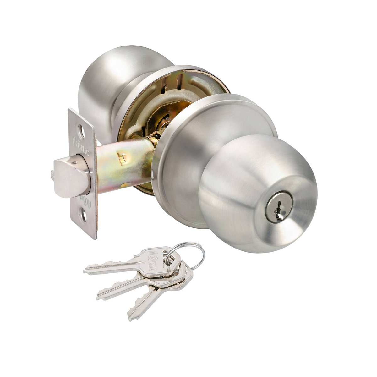 Ikonic Brushed Nickel Ruby Entry Knob Set - Bunnings Australia