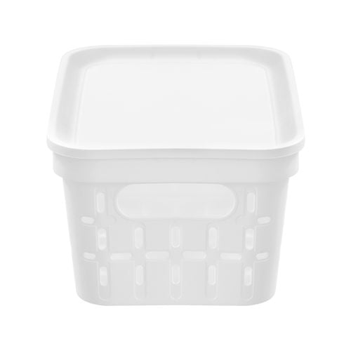 Boxsweden 26 x 17.5 x 12.5cm Small White Kept Storage Basket with Lid - Bunnings Australia
