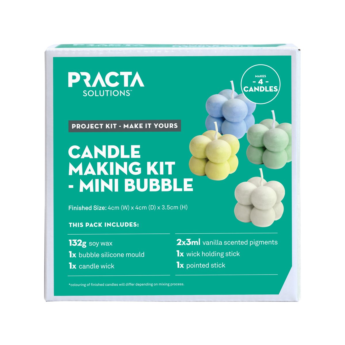 Practa Mini Bubble Candle Making Project Kit - Bunnings Australia