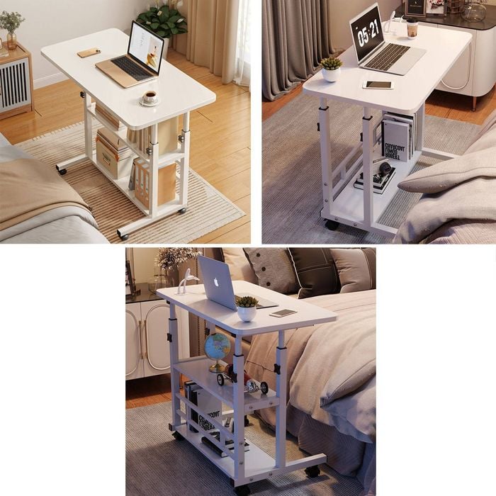 Foret Mobile Computer Bedside Study Desk Storage Stand Adjustable ...