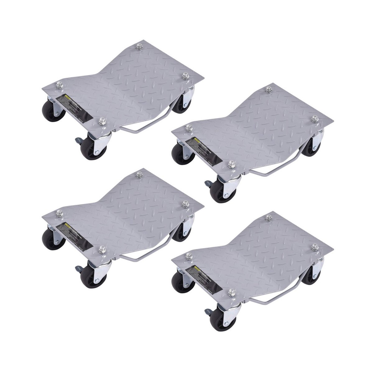 Costway 4x Car Wheels Dolly Heavy Duty Vehicle Dollies Auto Repair Moving Positioning w Universal Castors 2720kg