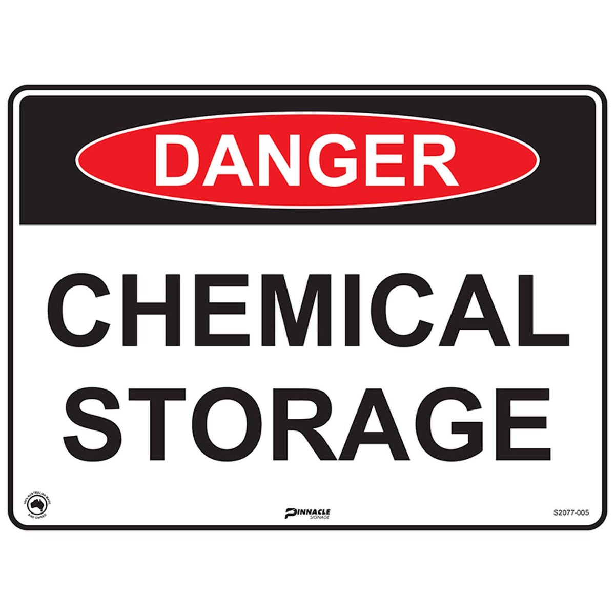 Pinnacle 400 x 300mm Poly Danger Chemical Storage Sign - Bunnings Australia
