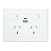 HPM White VIVO Double Powerpoint with Type A+C 15W USB Charger ...