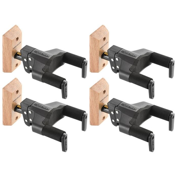 4x Hercules GSP38WBPLUS Wood Block Wall Guitar Hanger - Bunnings Australia