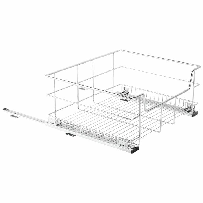 Practa Solutions 490mm Base Mount Slide Out Basket - Bunnings Australia