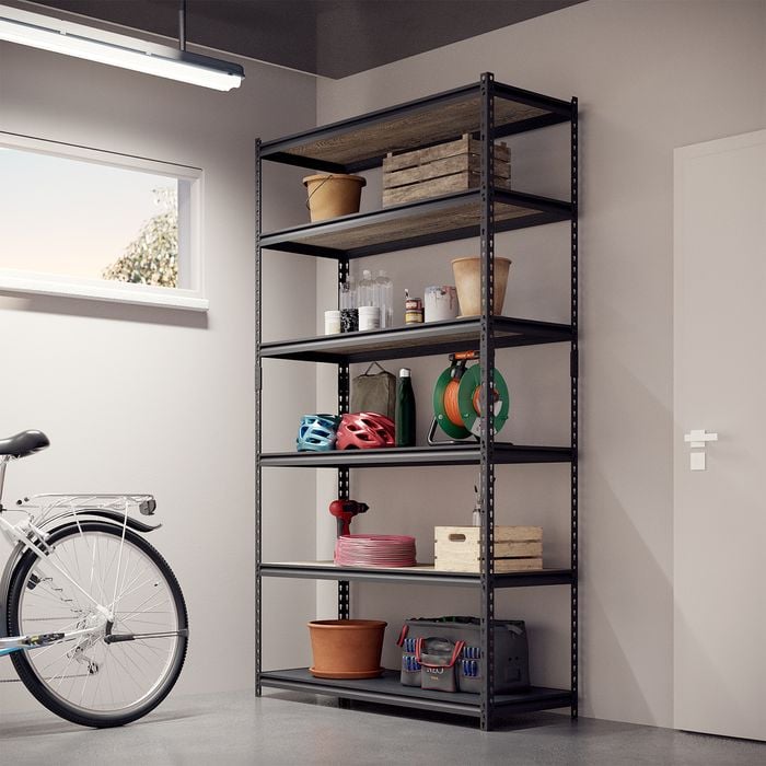 Craftright Black And Grey Oak 6 Tier Reversible Shelf Storage Unit ...