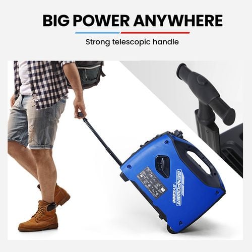 GENPOWER Inverter Generator Portable 3.5kW Max Petrol Pure Sine Wave ...