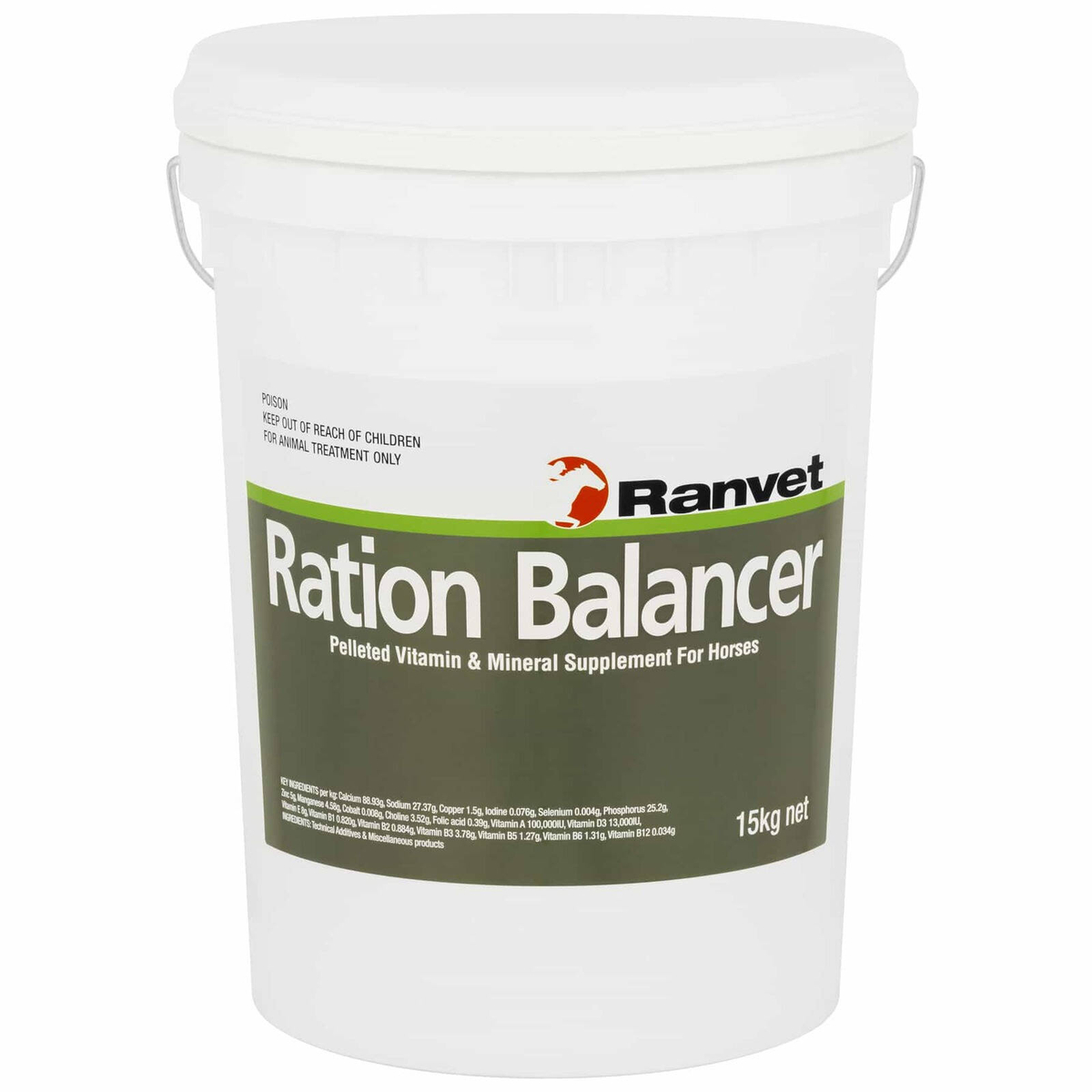 Ranvet Ration Balancer Pellet Horses Vitamin & Mineral Supplement 15kg ...