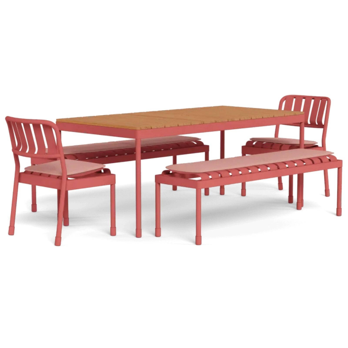 Koala Torakina Outdoor 6-Seater Dining Set With 2X Benches And Chairs ...