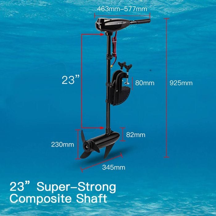 Striker 90LBS Trolling Motor Electric Thrust Inflatable Boat Outboard ...