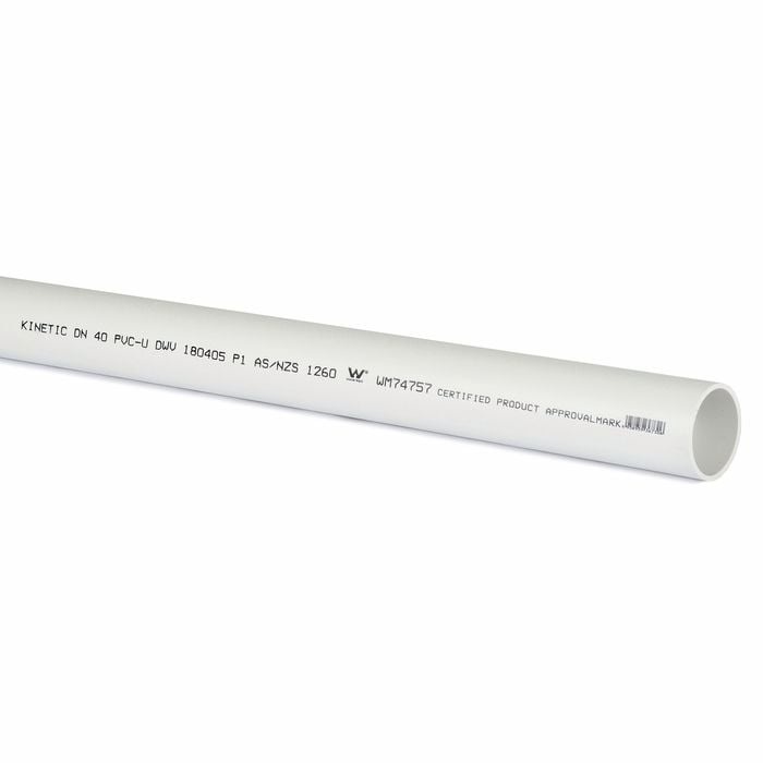 Kinetic 40mm x 1m PVC DWV Pipe - Bunnings New Zealand