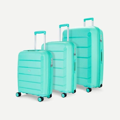 Rock Tulum 3 Piece Set Expander Hardsided Luggage - Turquoise ...