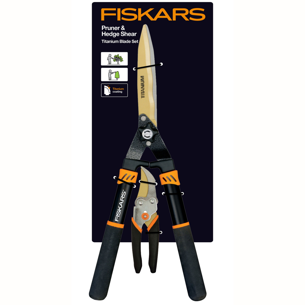 Fiskars Titanium Hedge Shear And Pruner Set 1048180 - Bunnings Australia