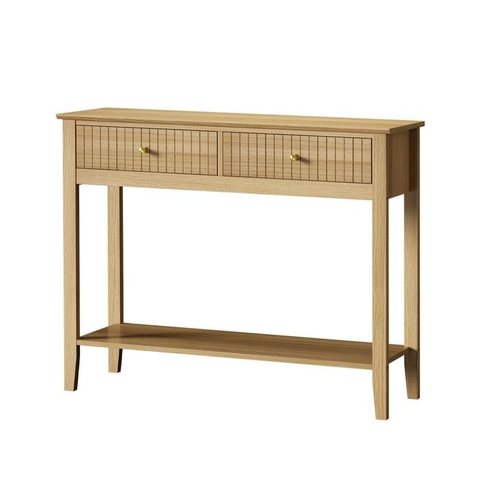 Oikiture 100cm Console Table with 2 Drawer - Bunnings Australia