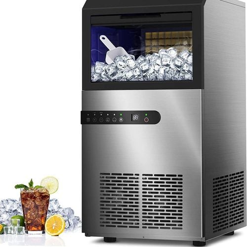 Advwin Commercial Ice Maker, 45KG Ice Maker Machine with Self Cleaning ...