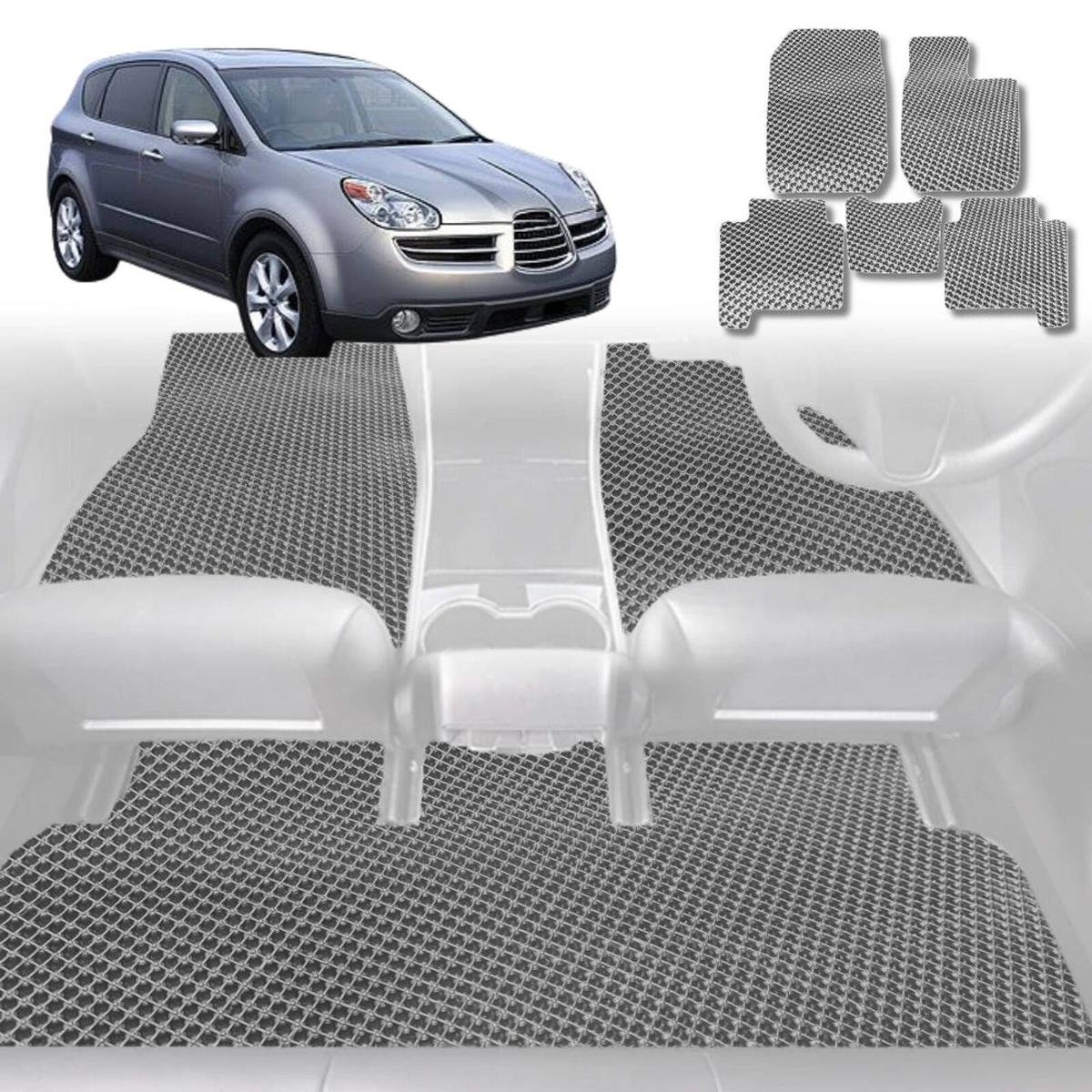 6D Diamond Car Floor Mats for Subaru Tribeca (B9)2005-2014-Full Set ...