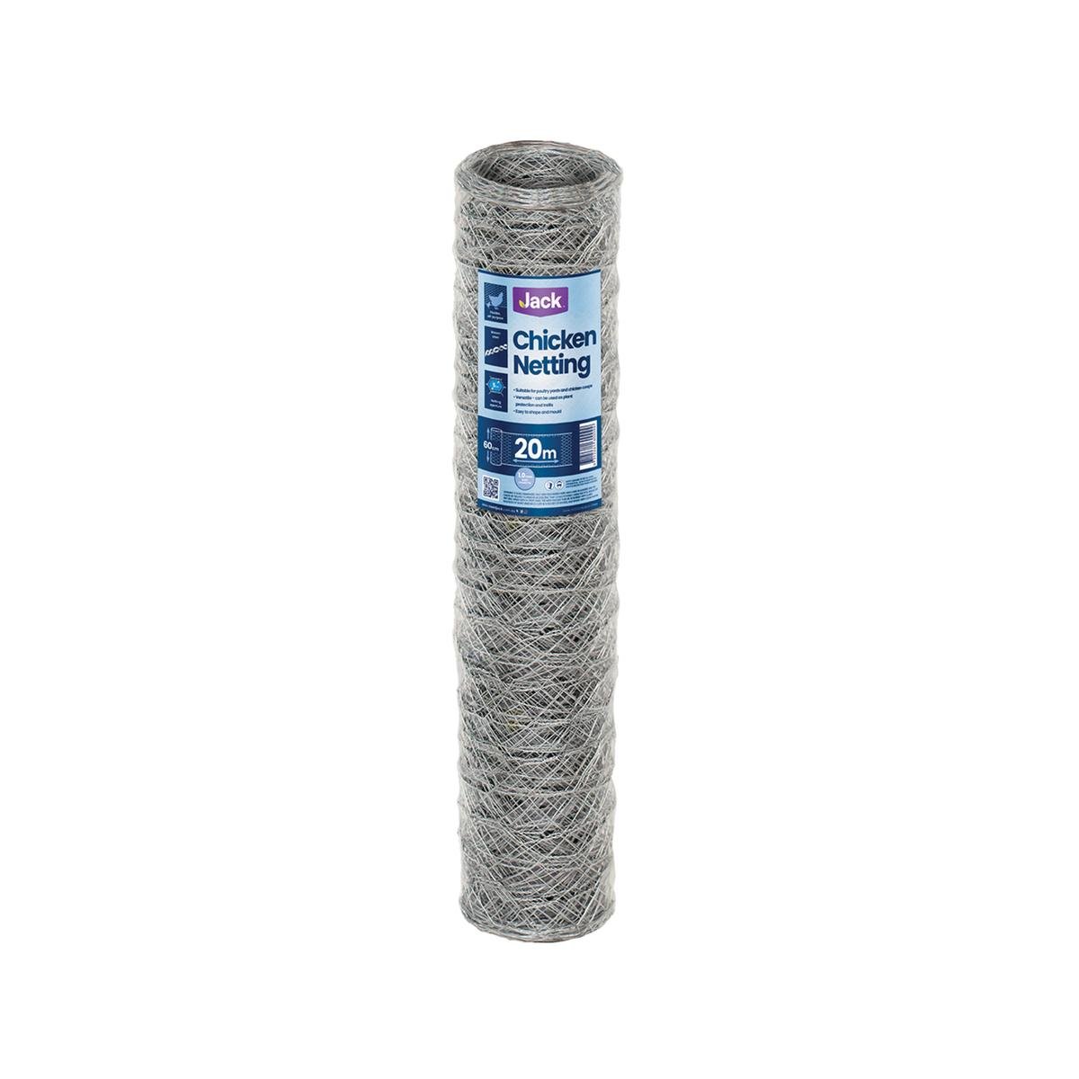 Jack 60 x 5cm x 1mm 20m Roll Chicken Netting Wire - Bunnings Australia