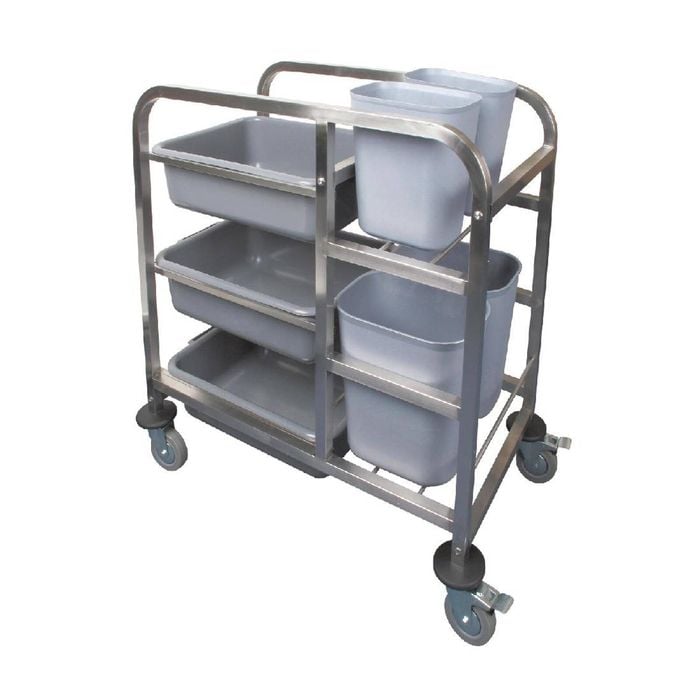Vogue Stainless Steel Bussing Trolley - Catering Trolleys (dk738 ...