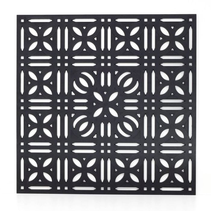 Jack Matrix 900 x 900mm Charcoal Modernist Screen Panel - Bunnings New ...