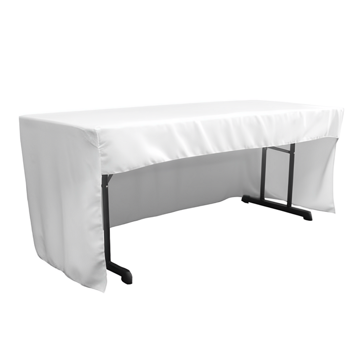 Just Party Linen White Fitted Rectangular Tablecloth- 3 Sided (1.8m ...