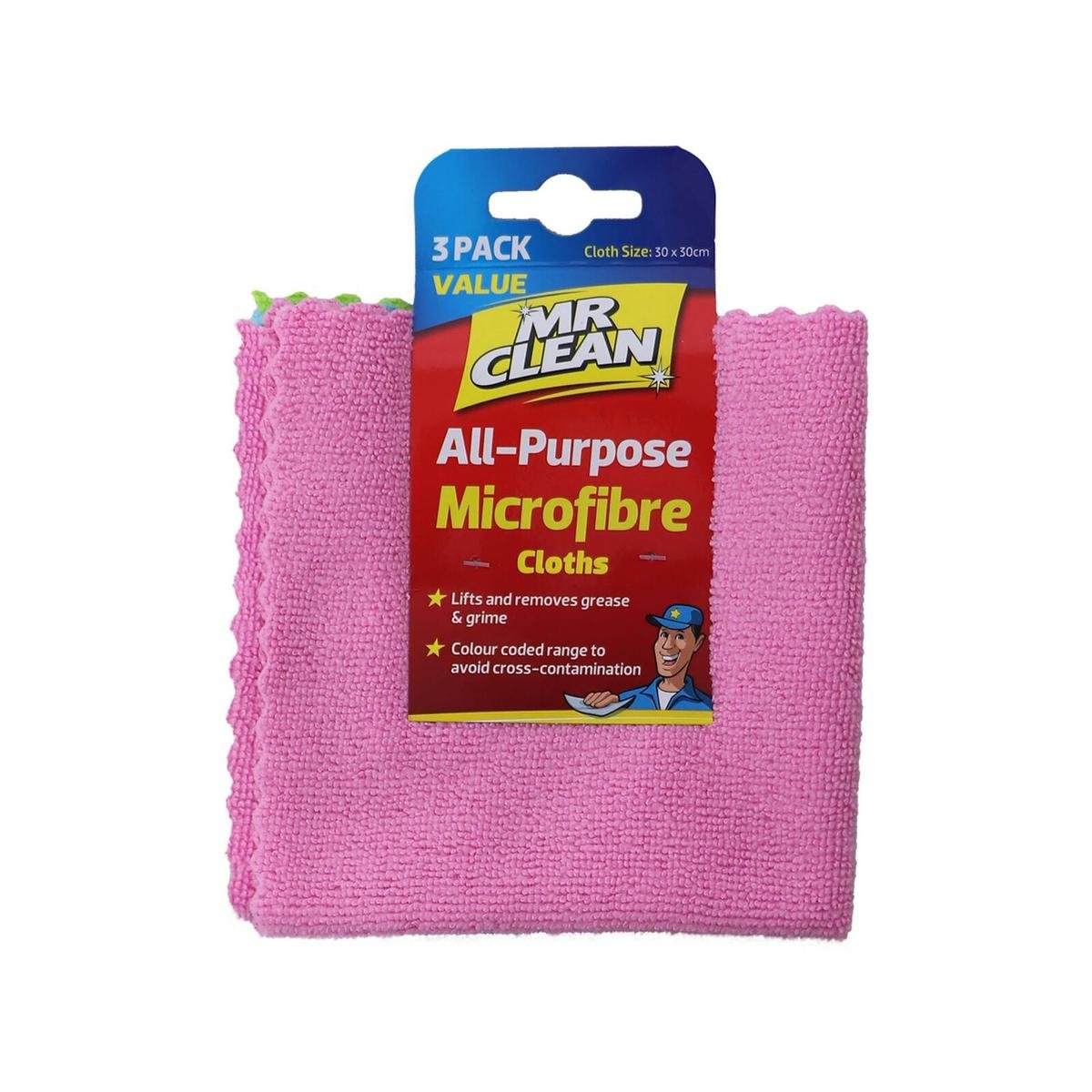 Mr Clean All Purpose Microfibre Cloths - 3 Pack - Bunnings Australia