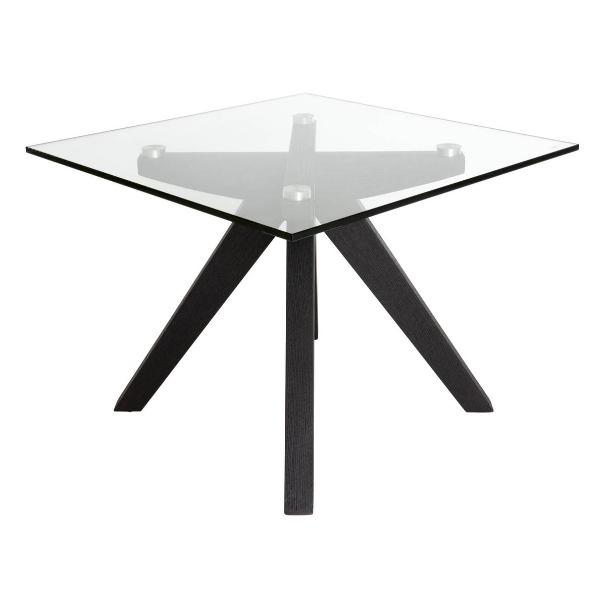 SK Designer Living | Amber Collection | Square Glass Side Table | Black ...