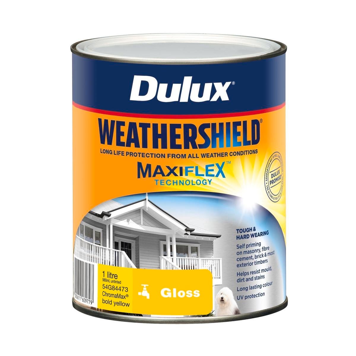 Dulux 1L Bold Yellow Gloss Weathershield Exterior Paint - Bunnings ...