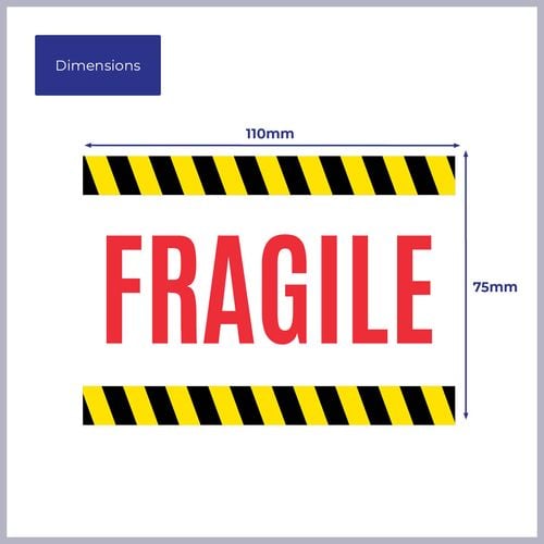 Packz 110 x 75mm Fragile Labels - 60 Pack - Bunnings Australia