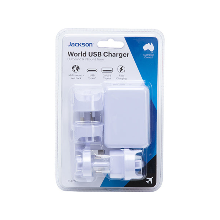 Jackson World USB Charger - Outbound & Inbound Travel - Bunnings Australia