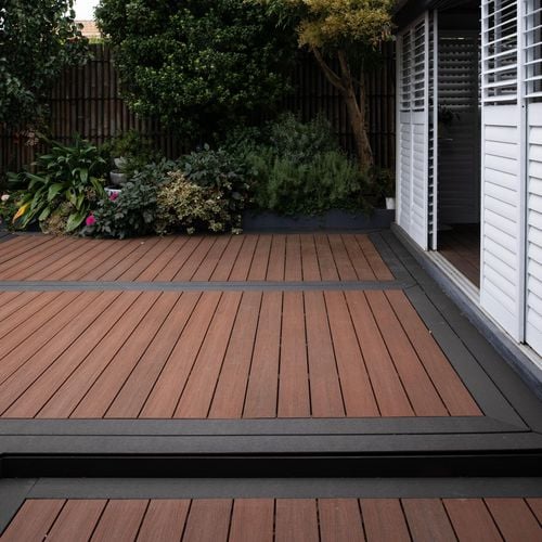 Ekodeck 137 x 23mm 5.4m Riverbank Red / Estate Brown Designer Series ...