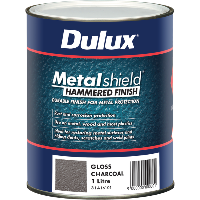 Dulux 1L Metalshield Hammered Finish Paint Charcoal - Bunnings Australia