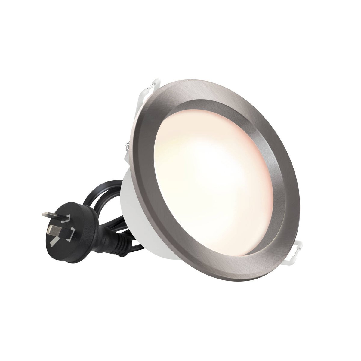 HPM Alina LED 7W 770lm Tri-Colour Recessed Downlight 90mm Brushed ...