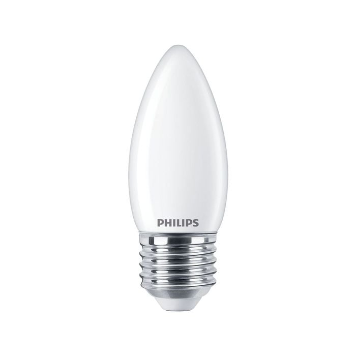 Philips P45 E27 LED 470Lm Frosted 3.5W Frosted Glass Candle - Bunnings ...