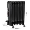 Arlec 2000W Black 9 Fin Oil Heater With 24Hr Timer - Bunnings Australia