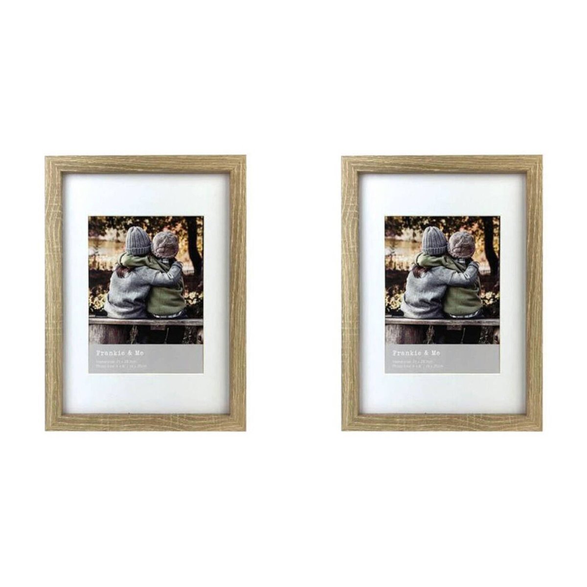 2PK Frankie & Me Wooden Border 6x8'' Picture Frame Home/Office Photo ...
