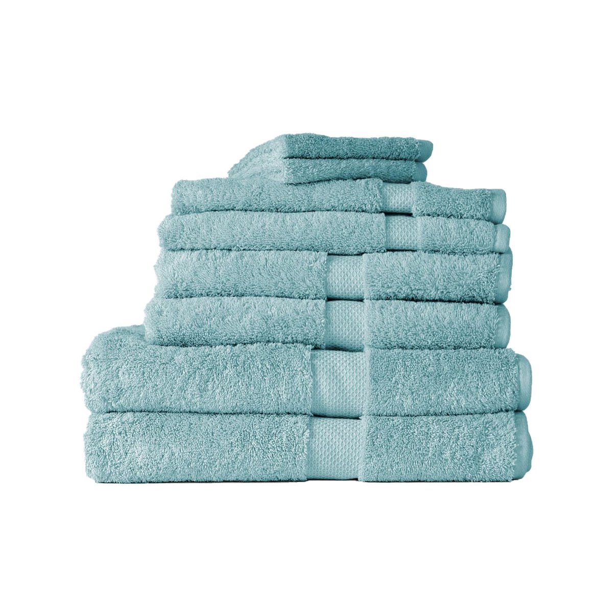 8pc Canningvale Royal Splendour Home Decor Bathroom Towel Set Aqua Foam - Bunnings Australia