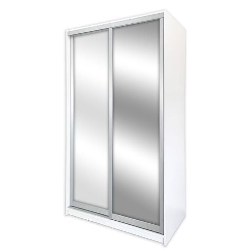 Bedford 1150mm 2 Door Sliding Robe Bundle with White and Mirror Glass ...