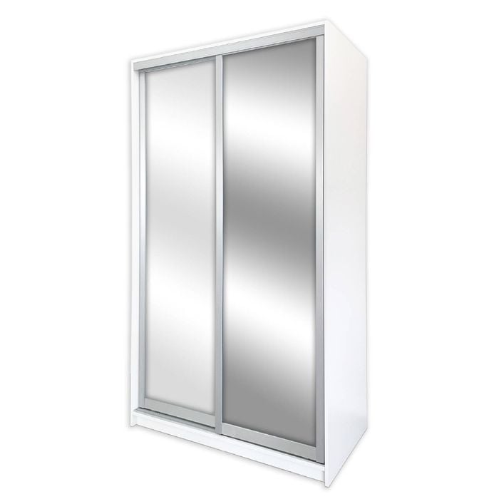 Bedford 1150mm 2 Door Sliding Robe Bundle with White and Mirror Glass ...
