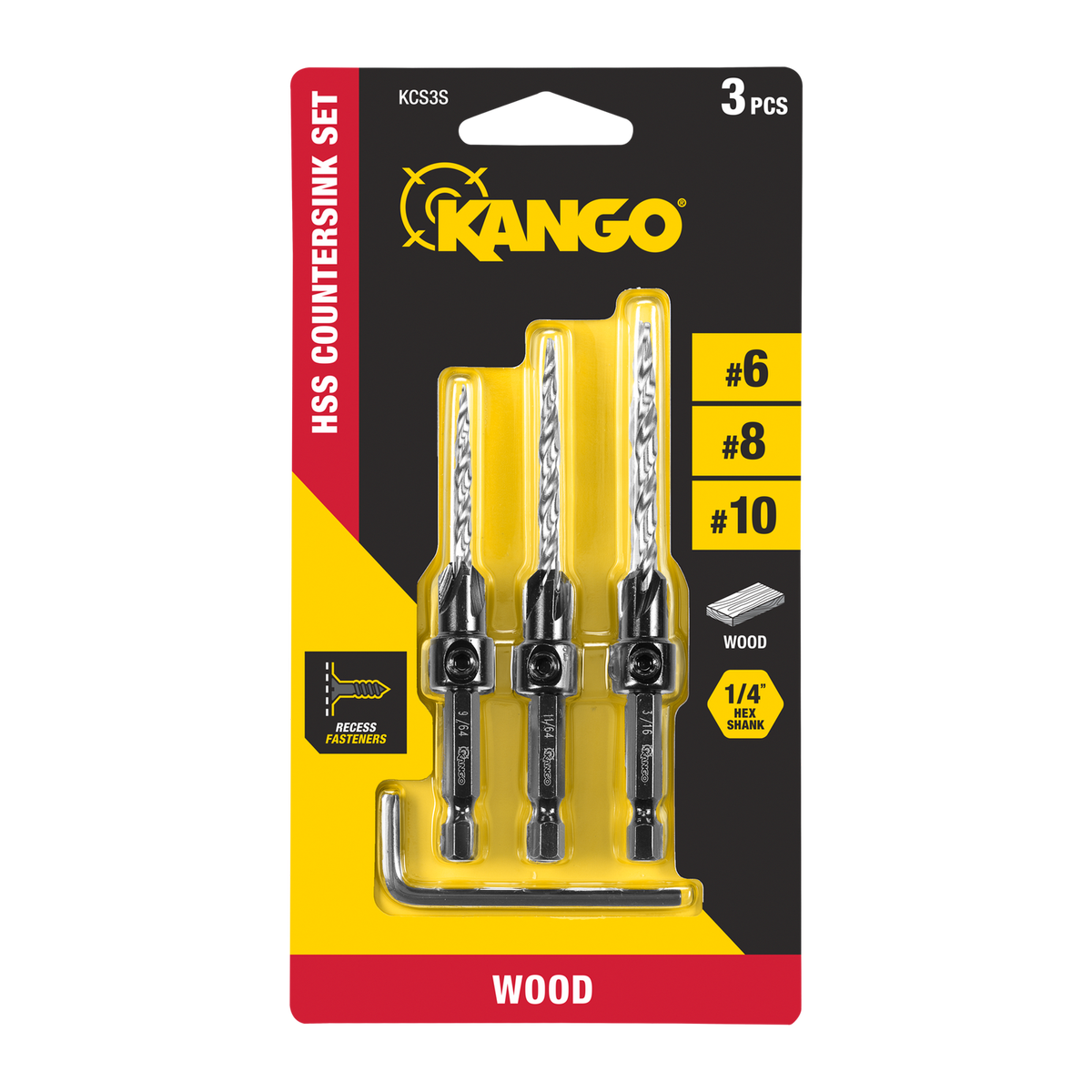 Kango 3 Piece Countersink Drill Bit Set - Bunnings New Zealand