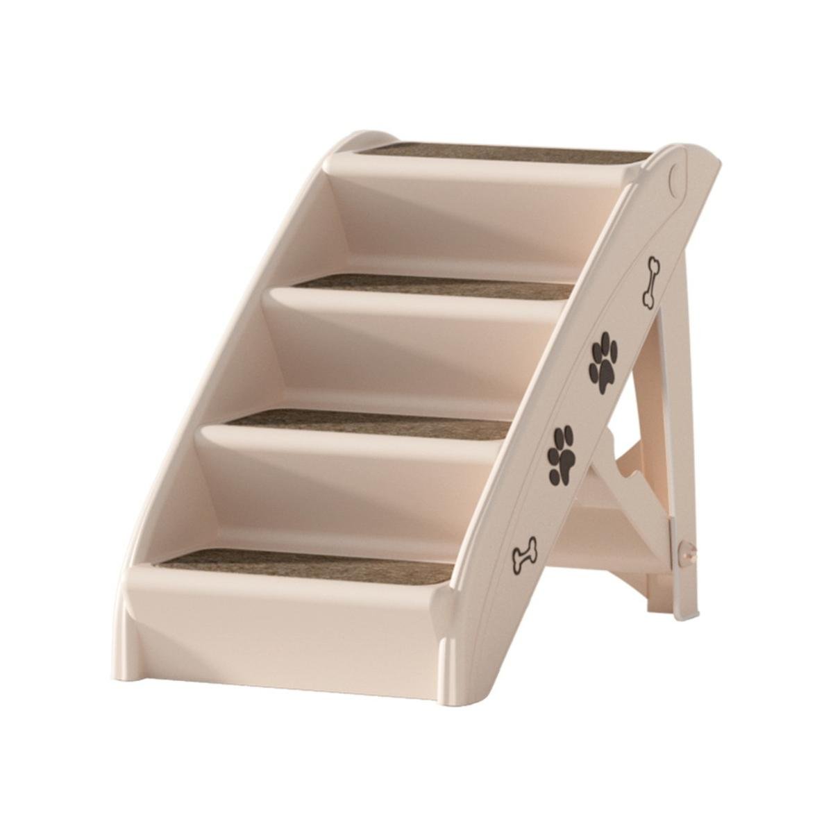 i.Pet Dog Ramp Steps Stairs Foldable Beige - Bunnings Australia