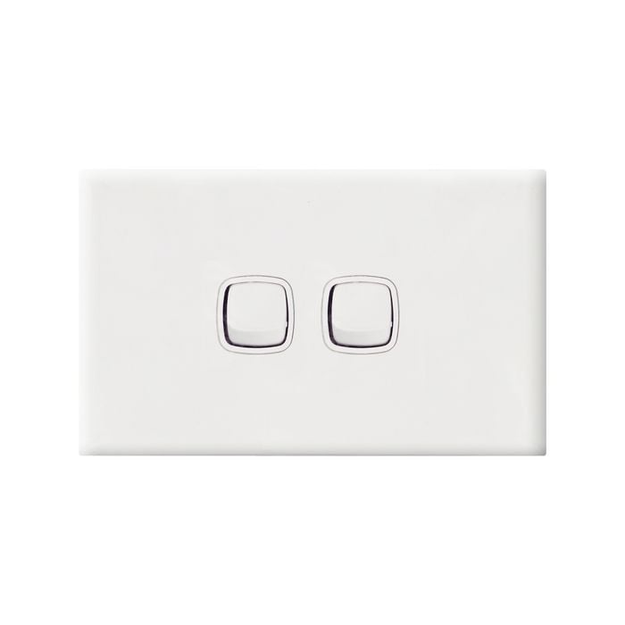 HPM Excel 2 Gang Horizontal Wall Switch - Bunnings Australia