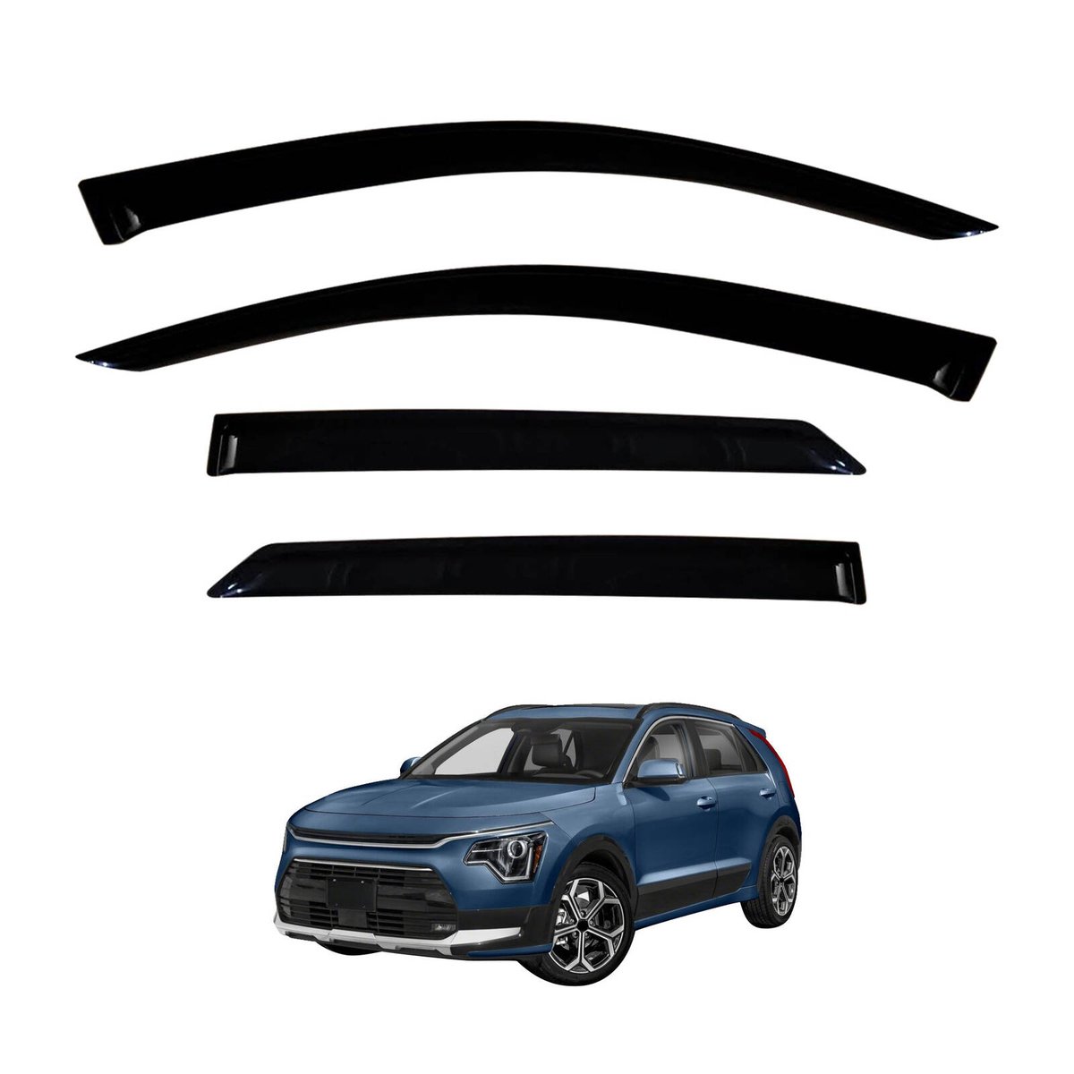 AUSGO Luxury Weather Shields for KIA Niro 2022-Onwards Weathershields ...