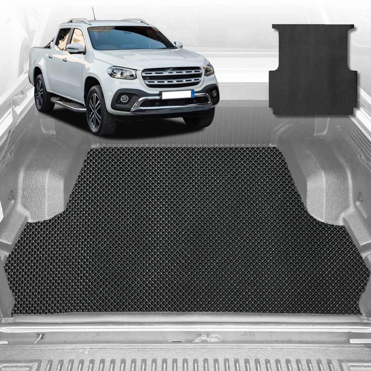 6D Diamond Ute Tub Mat for Mercedes-Benz X-Class Ute 2017-2021 (with ...