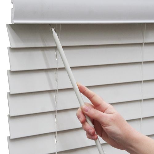 Pillar 1218-1350mm x 210cm 50mm White Cordless PVC Venetians - Bunnings ...