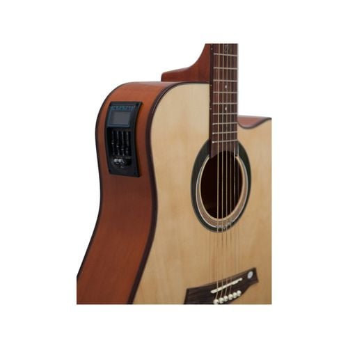 Tribute 39 Inch Acoustic Electric Guitar Cutaway W/brass Steel Strings ...
