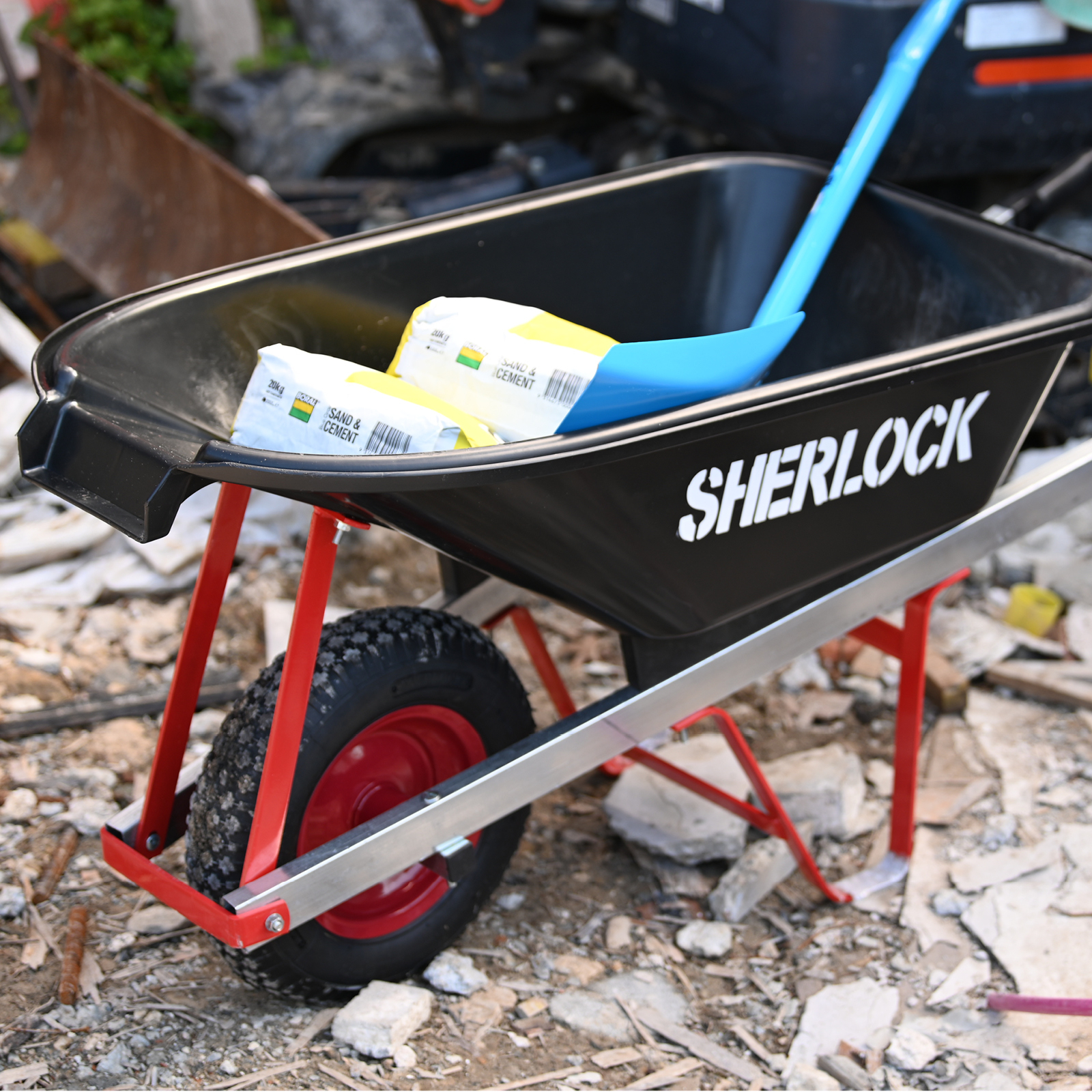 Sherlock 72L Trade Tough Slimline Polypropylene UV Treated Tray Wheelbarrow