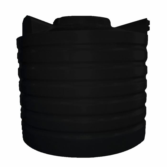 Clark Tanks 1000L Round Poly Water Tank - Black - Bunnings Australia