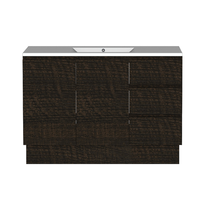 Forme 1200mm Dark Choc Mont Albert Freestanding Vanity With Polymarble ...