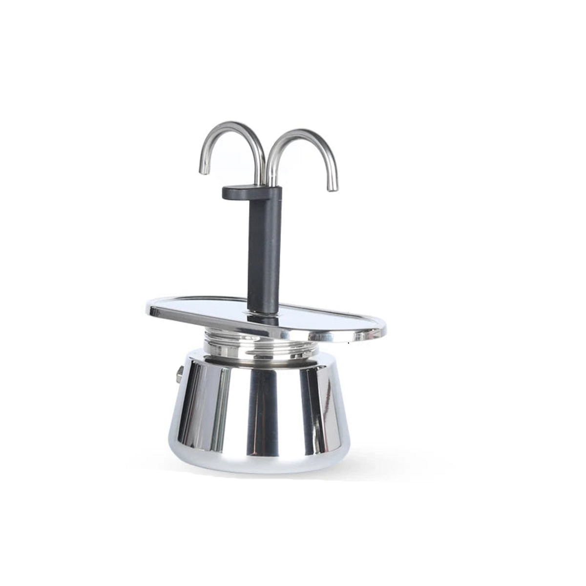 NNEOBA Mini Moka Pot 200ml Double-Tube Espresso Coffee Maker Silver ...