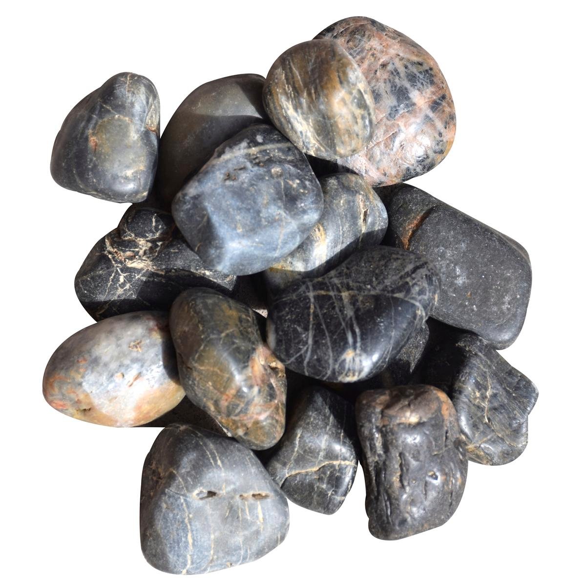 Tuscan Path 30-50mm 20kg Black Decorative Pebble Mix - Bunnings Australia